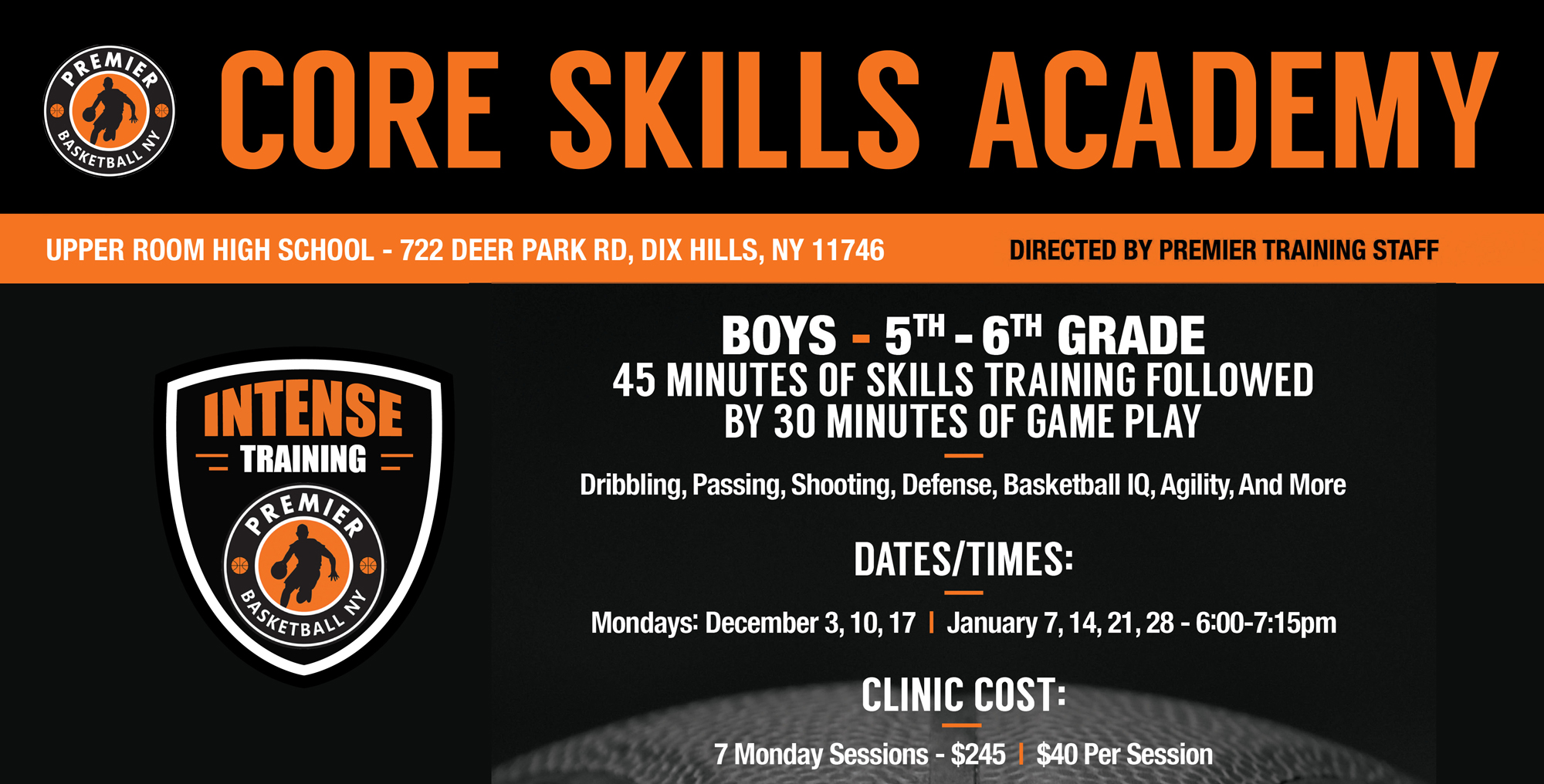Premier Basketball - Premier Basketball Training Program New York