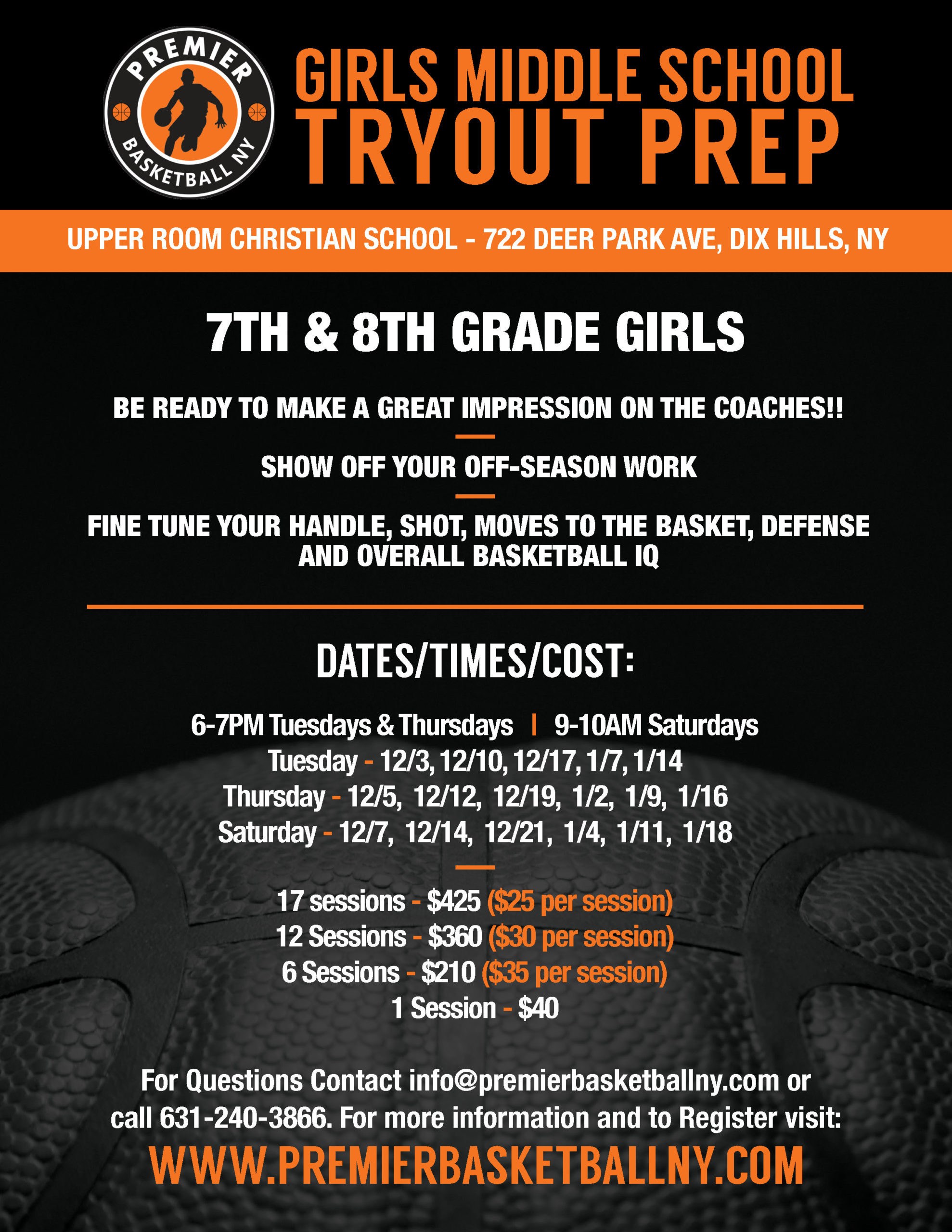 Girls Middle School Tryout Prep - Premier Basketball